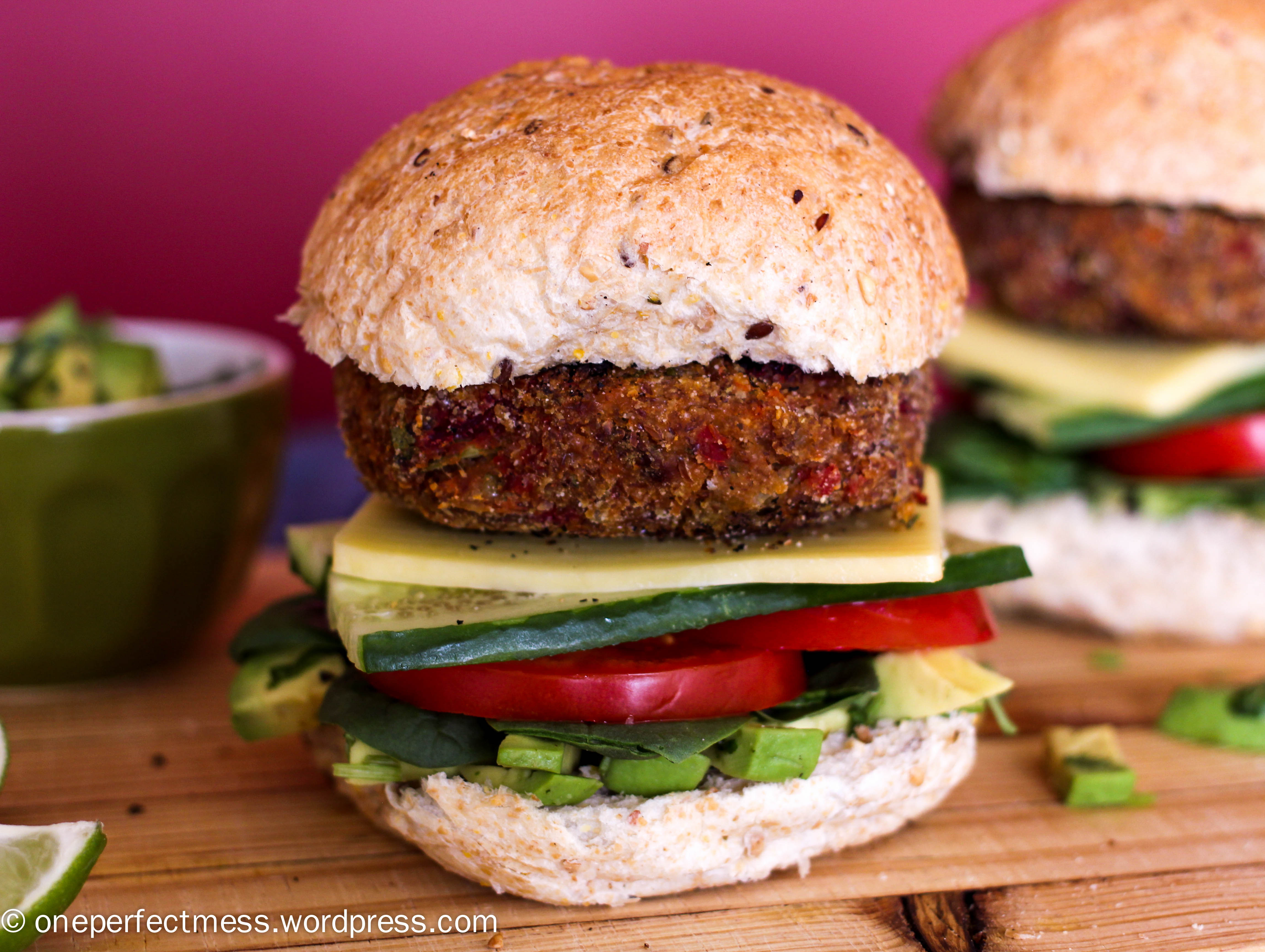 Roasted Vegetable Burgers | one perfect mess