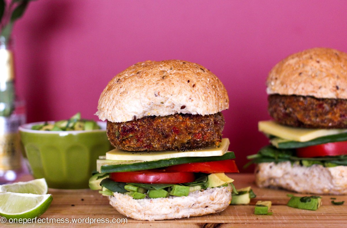 Roasted Vegetable Burgers | one perfect mess